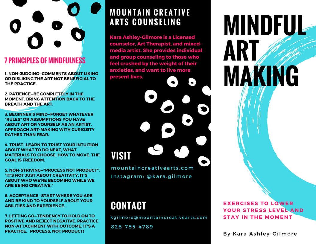 Mindful Art-Making Brochure - Mountain Creative Arts Counseling